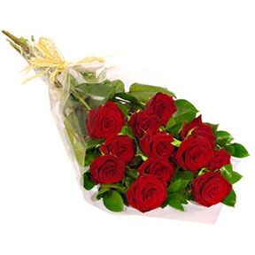 12 Red Roses Hand Tied Bouquet a2293 | Flower Delivery | Flower Shop