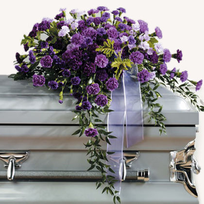 Eternal Violet Tribute Casket Flowers a3105 | Flower Delivery | Flower Shop