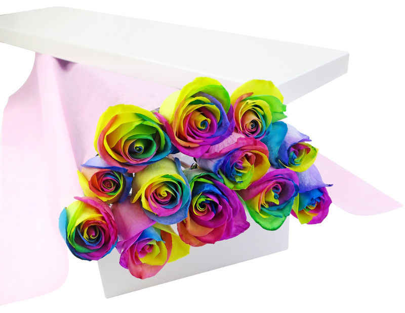Rainbow Roses a3278 | Flower Delivery | Flower Shop