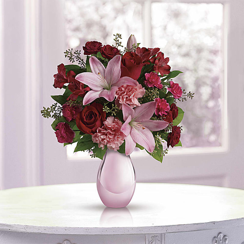 Teleflora's Roses and Pearls Bouquet a3566 | Flower Delivery | Flower Shop