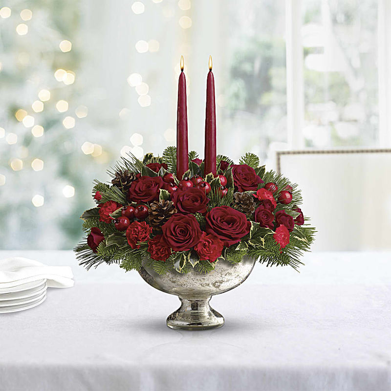 Teleflora's Mercury Glass Bowl Bouquet a3808 | Flower Delivery | Flower ...