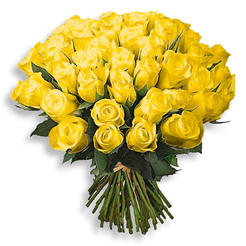50 Yellow Roses Bouquet a9442 | Flower Delivery | Flower Shop