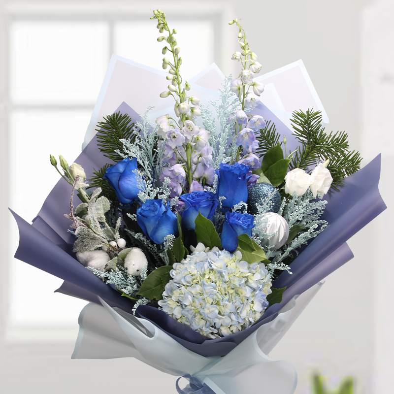 Winter Blue Luxury Bouquet a10390 | Flower Delivery | Flower Shop