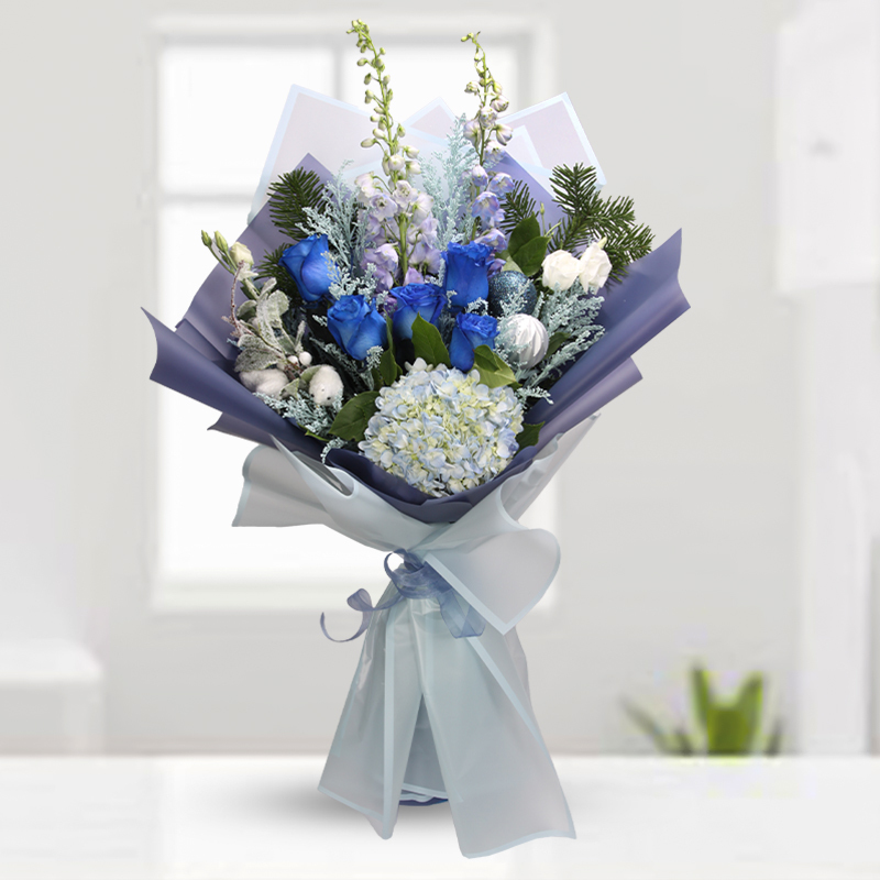 Winter Blue Luxury Bouquet a10390 | Flower Delivery | Flower Shop